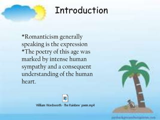 A comparative study of wordsworth and coleridge as a romantic poets | PPT