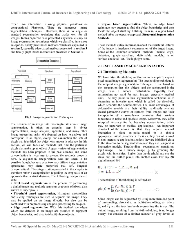 A comparative study on classification of image segmentation methods ...