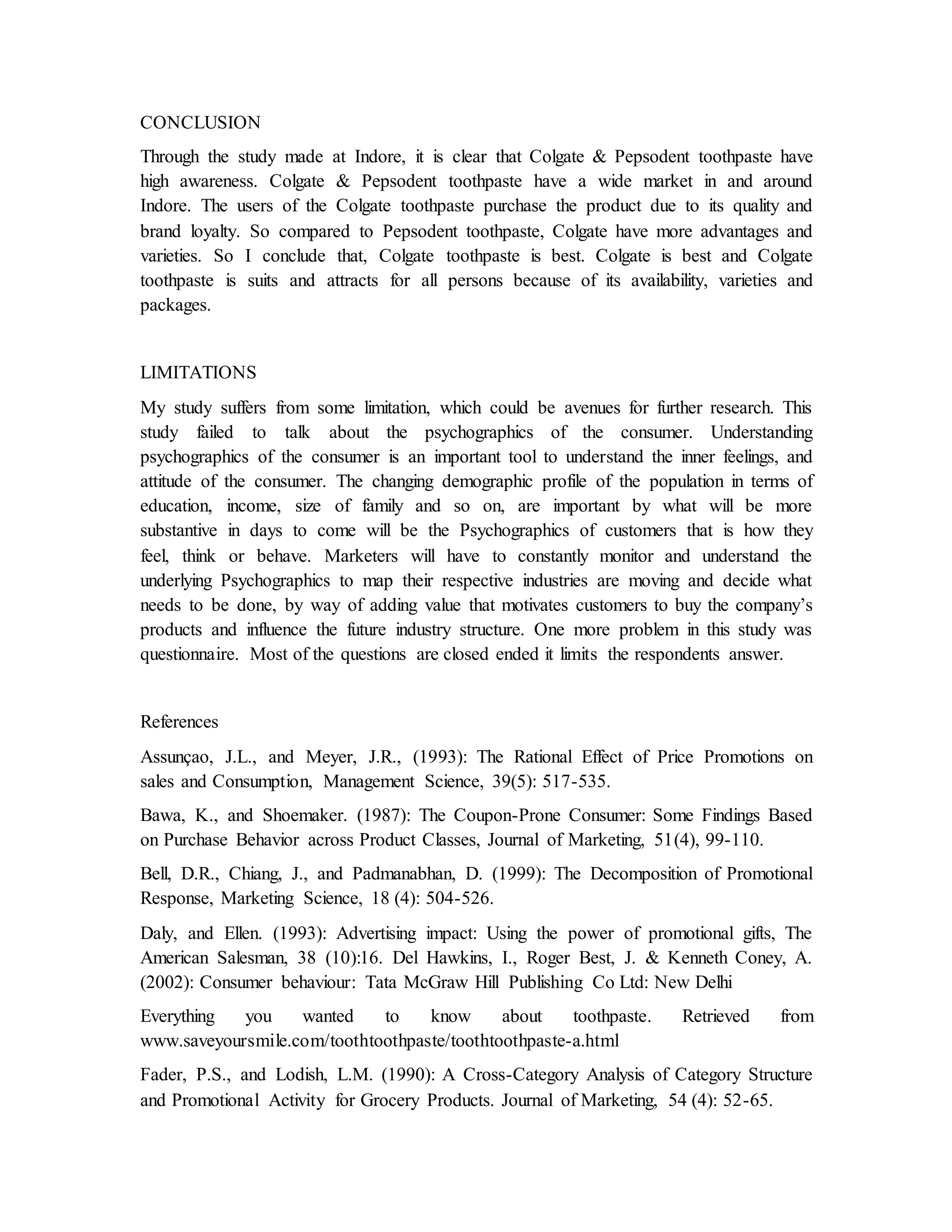 A comparative study on consumer behaviour about colgate and pepsodent ...