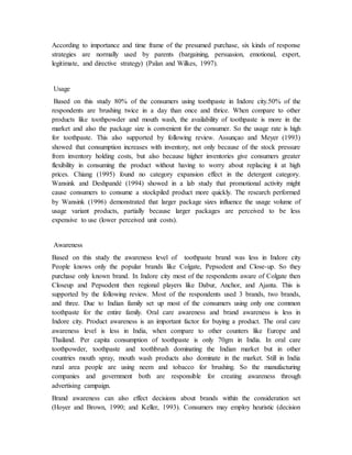 A comparative study on consumer behaviour about colgate and pepsodent ...