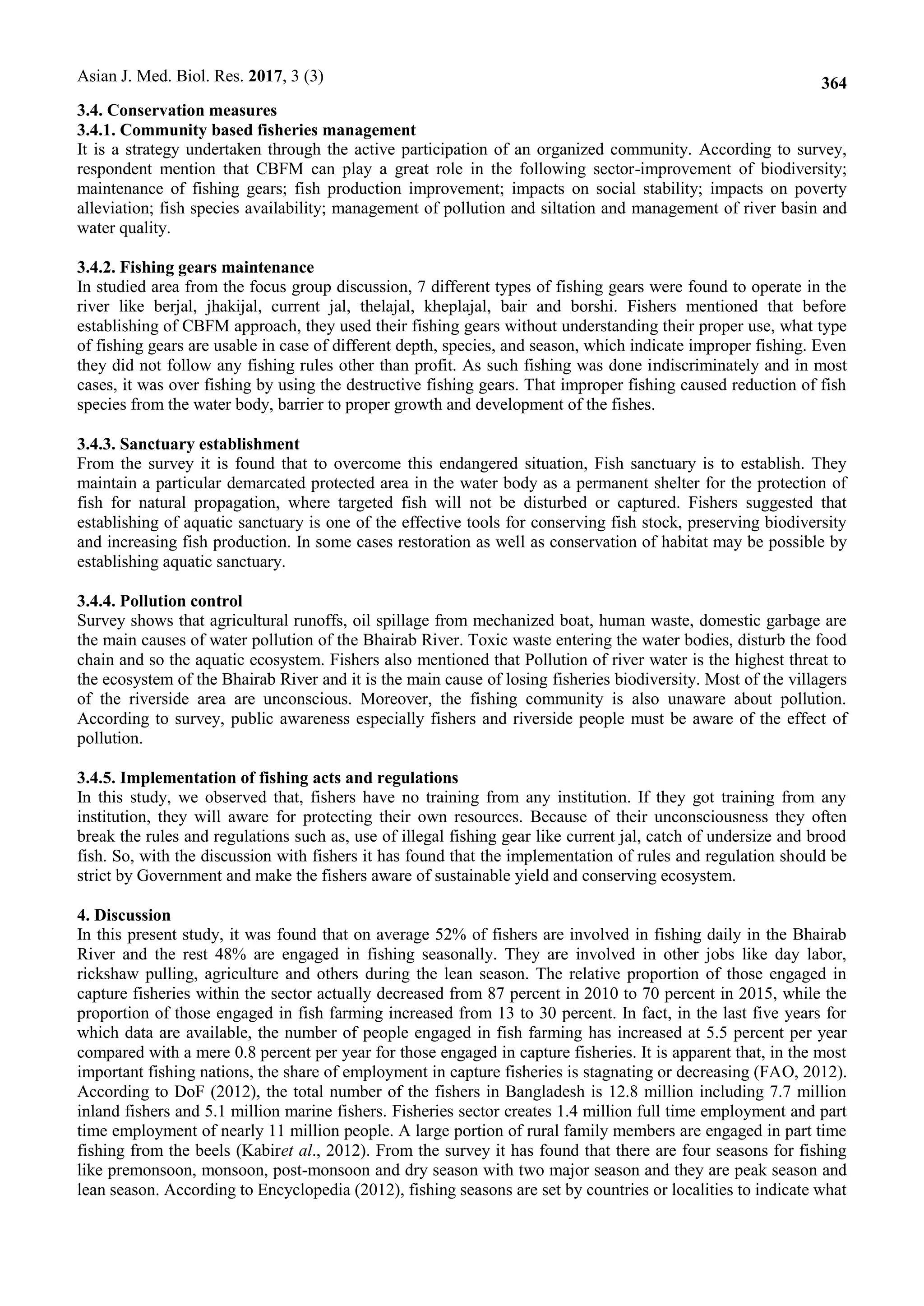 A comparative study on fish biodiversity with conservation measures of ...