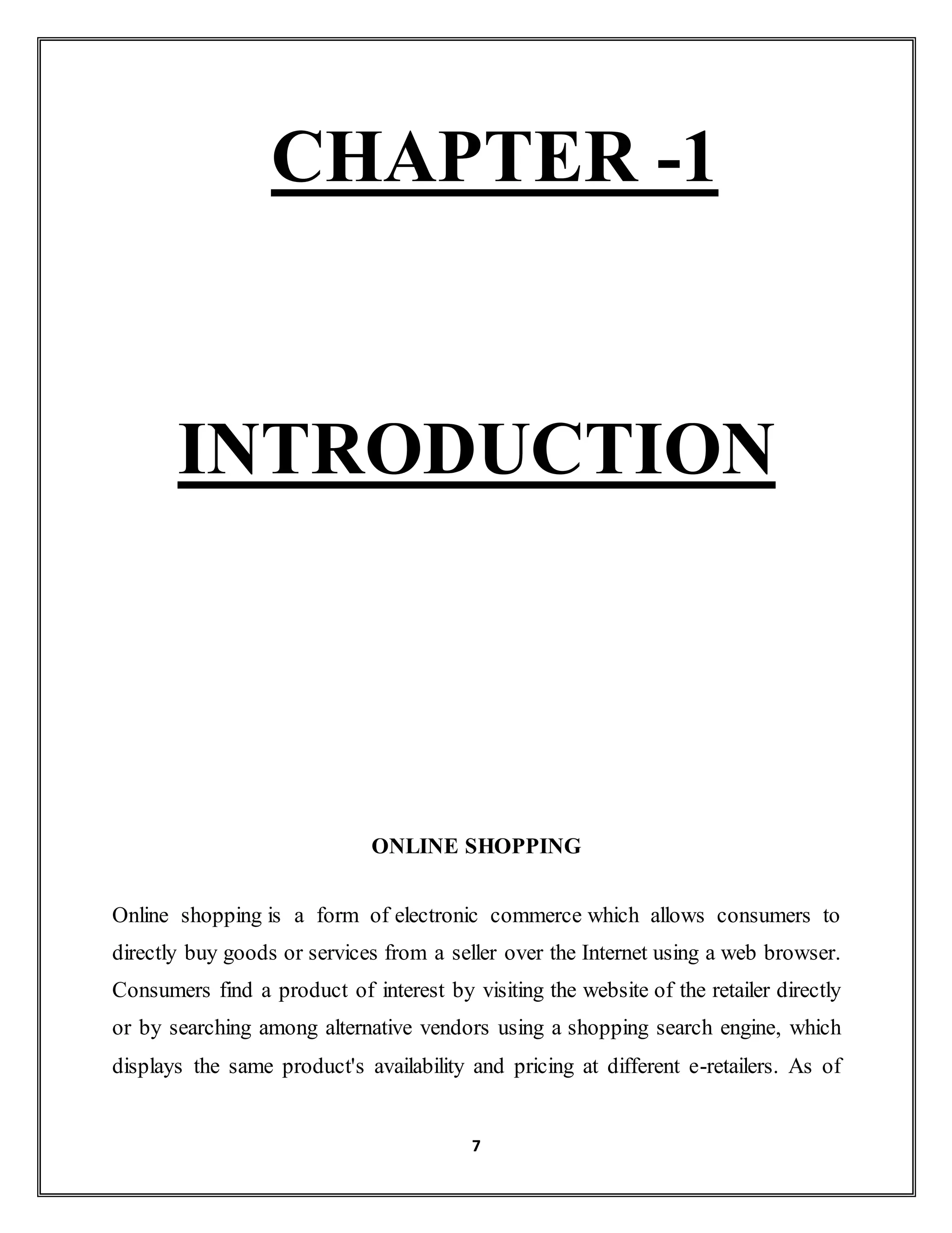 A comparative study on online and offline shopping | DOCX