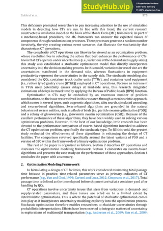A Comparative Study On Swarm-Based Algorithms To Solve The Stochastic Optimization Problem In ...