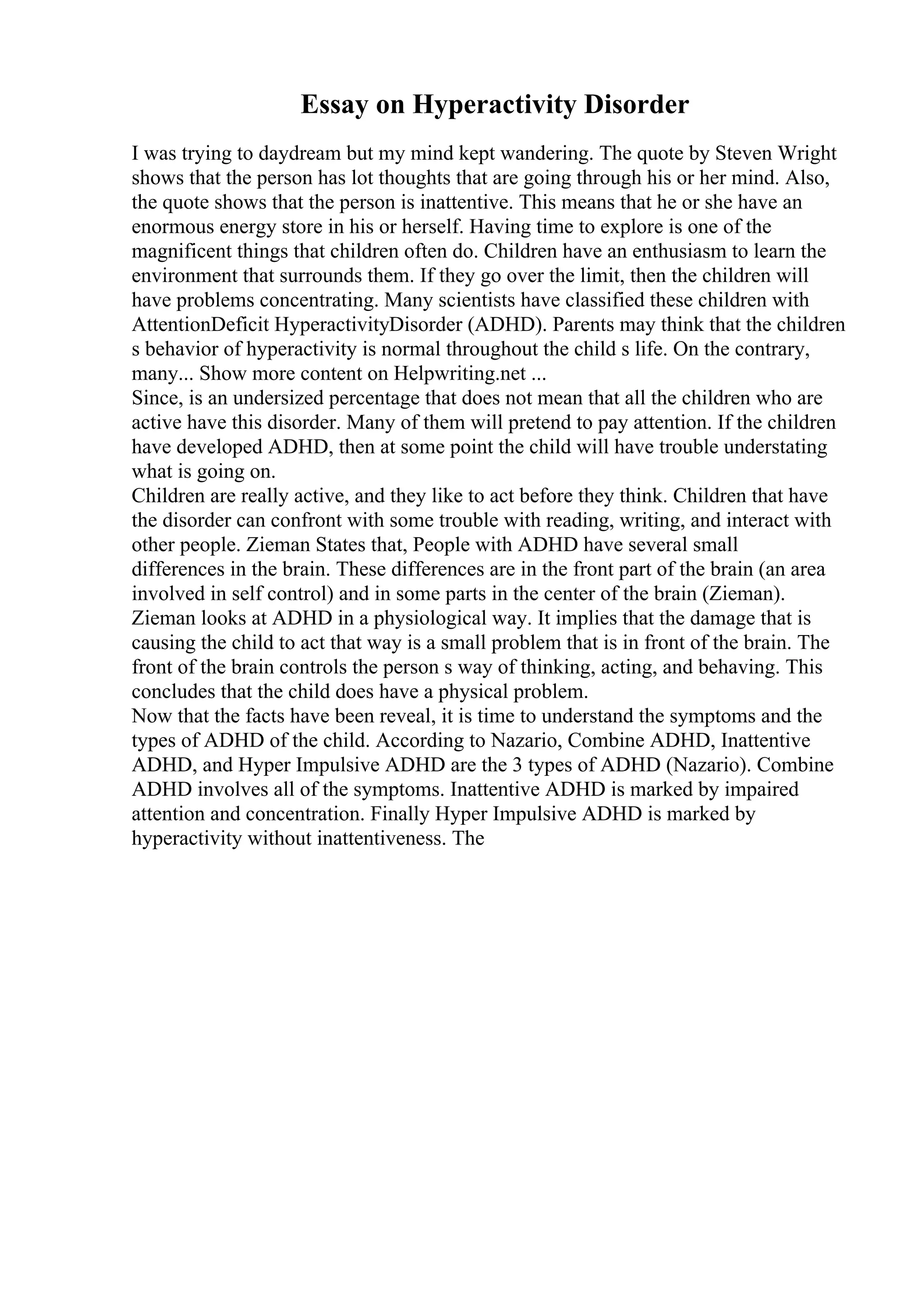 A Comparison And Contrast Essay Examples | PDF