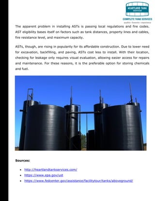A Comparison Between Aboveground and Underground Storage Tanks | PDF