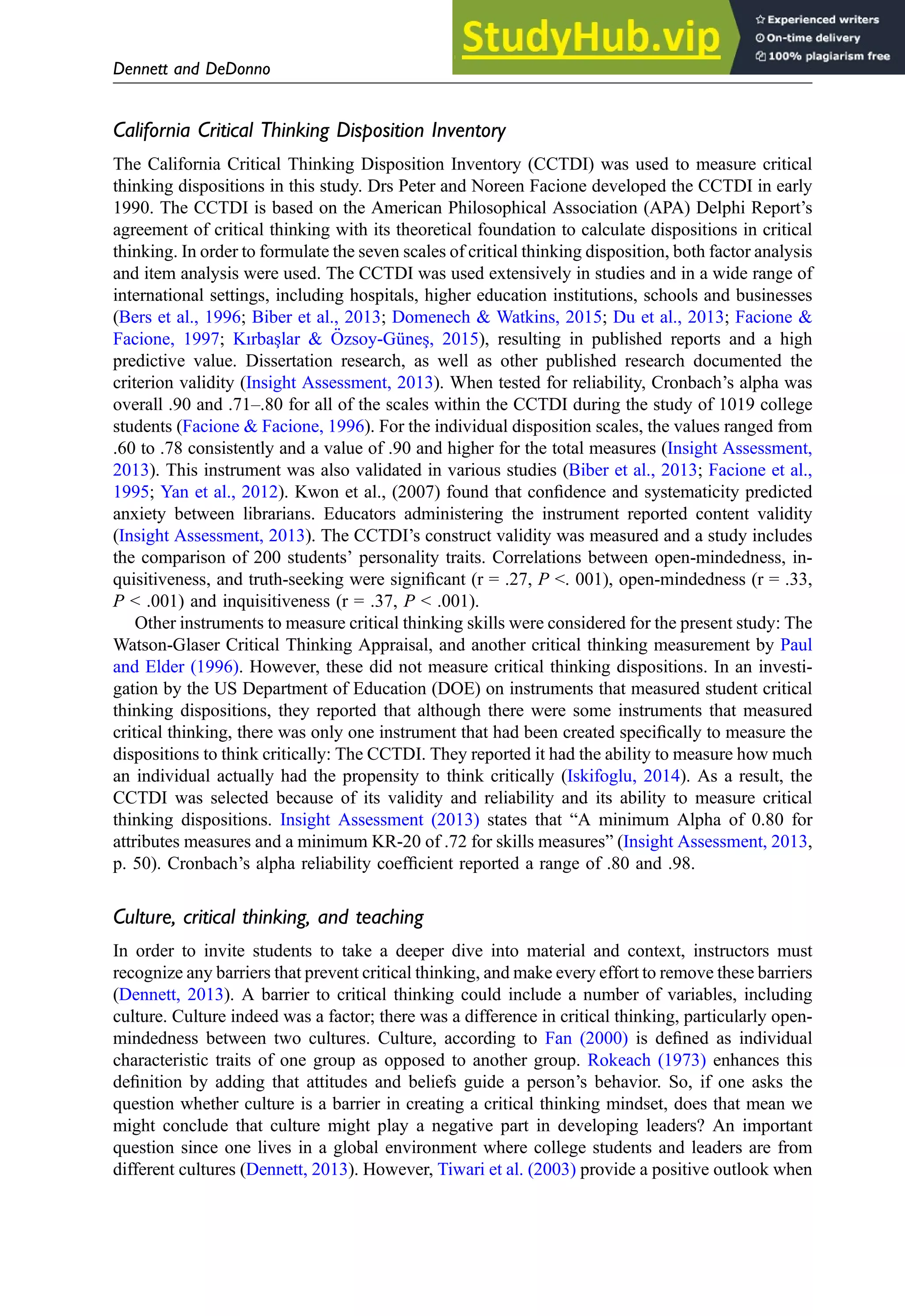 A Comparison Between Chinese And American Male And Female College Students Critical Thinking ...