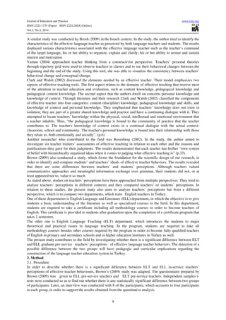 A comparison between elt and ell graduates with regard to their ...