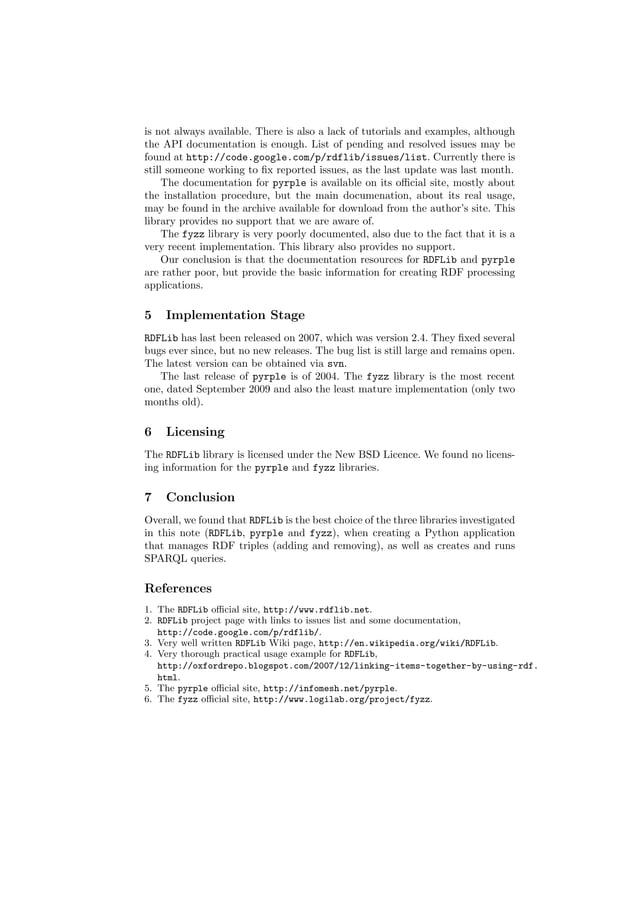 A Comparison Between Python APIs For RDF Processing | PDF