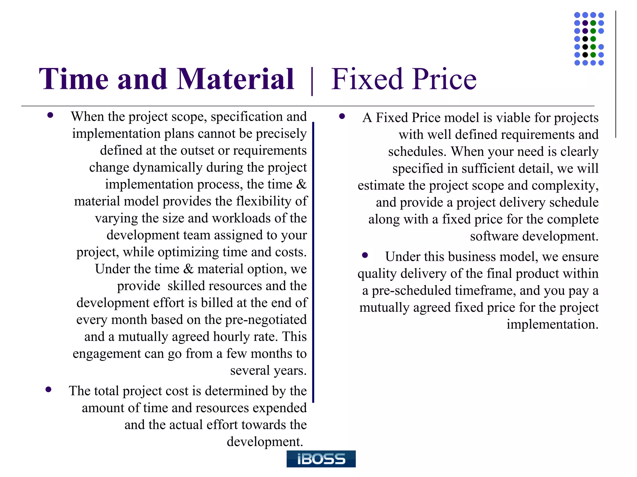 A Comparison Between Time And Material And Fixed Bid Engagement | PPT