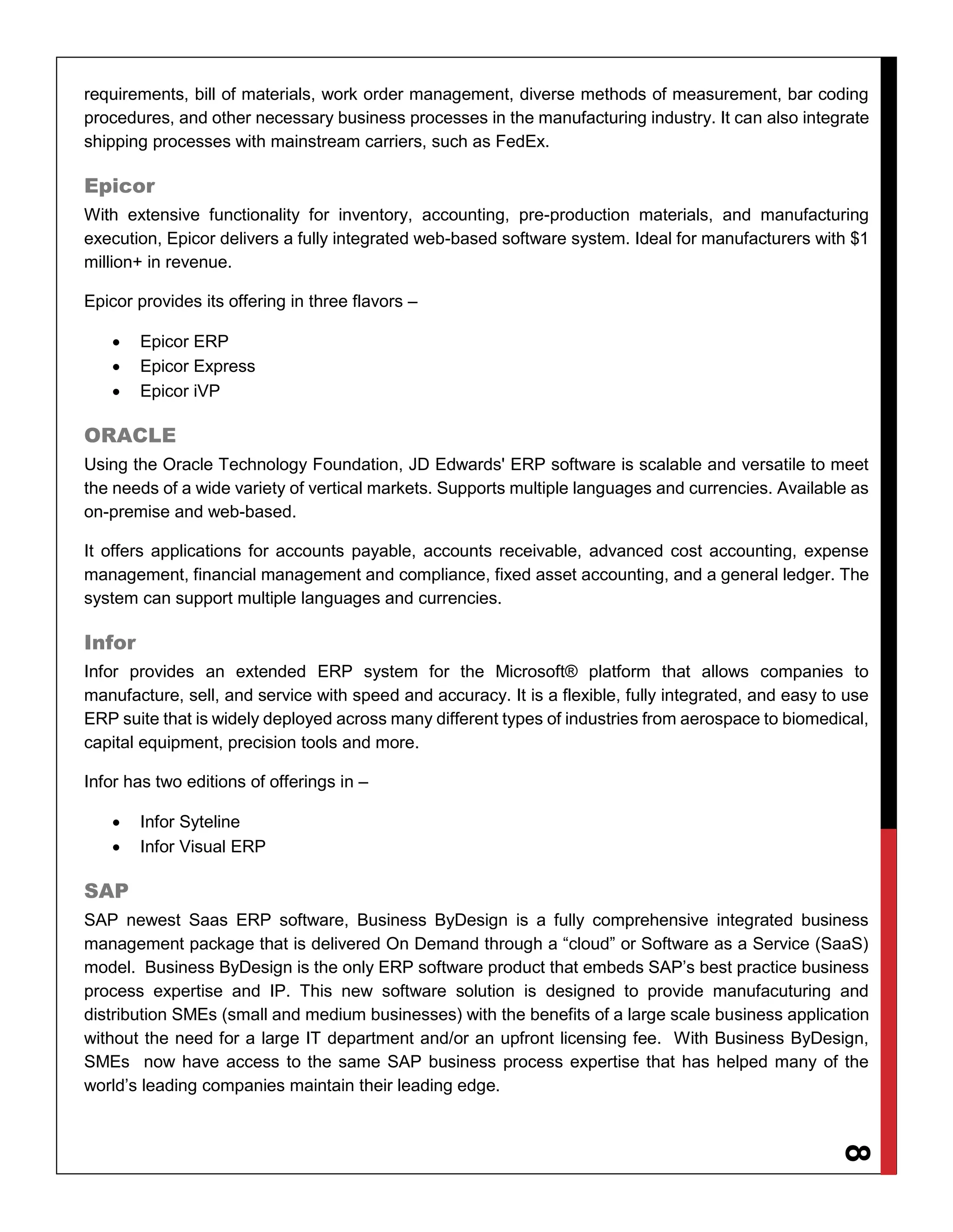A Comparison of Cloud based ERP Systems | PDF