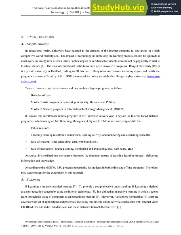 A Comparison Of E-Learning And Traditional Learning Experimental ...