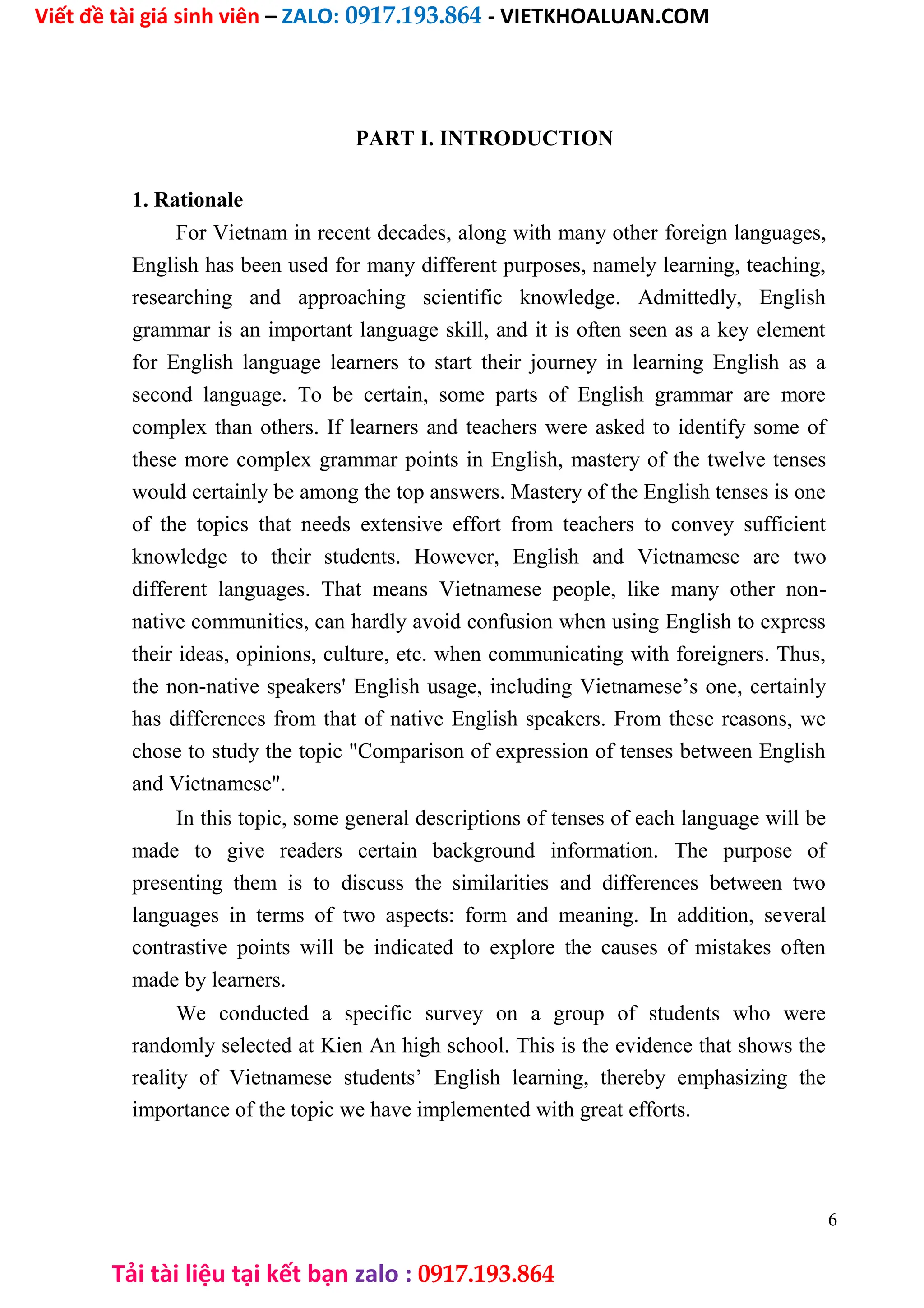 A Comparison Of Expression Of Tenses Between English And Vietnamese.doc