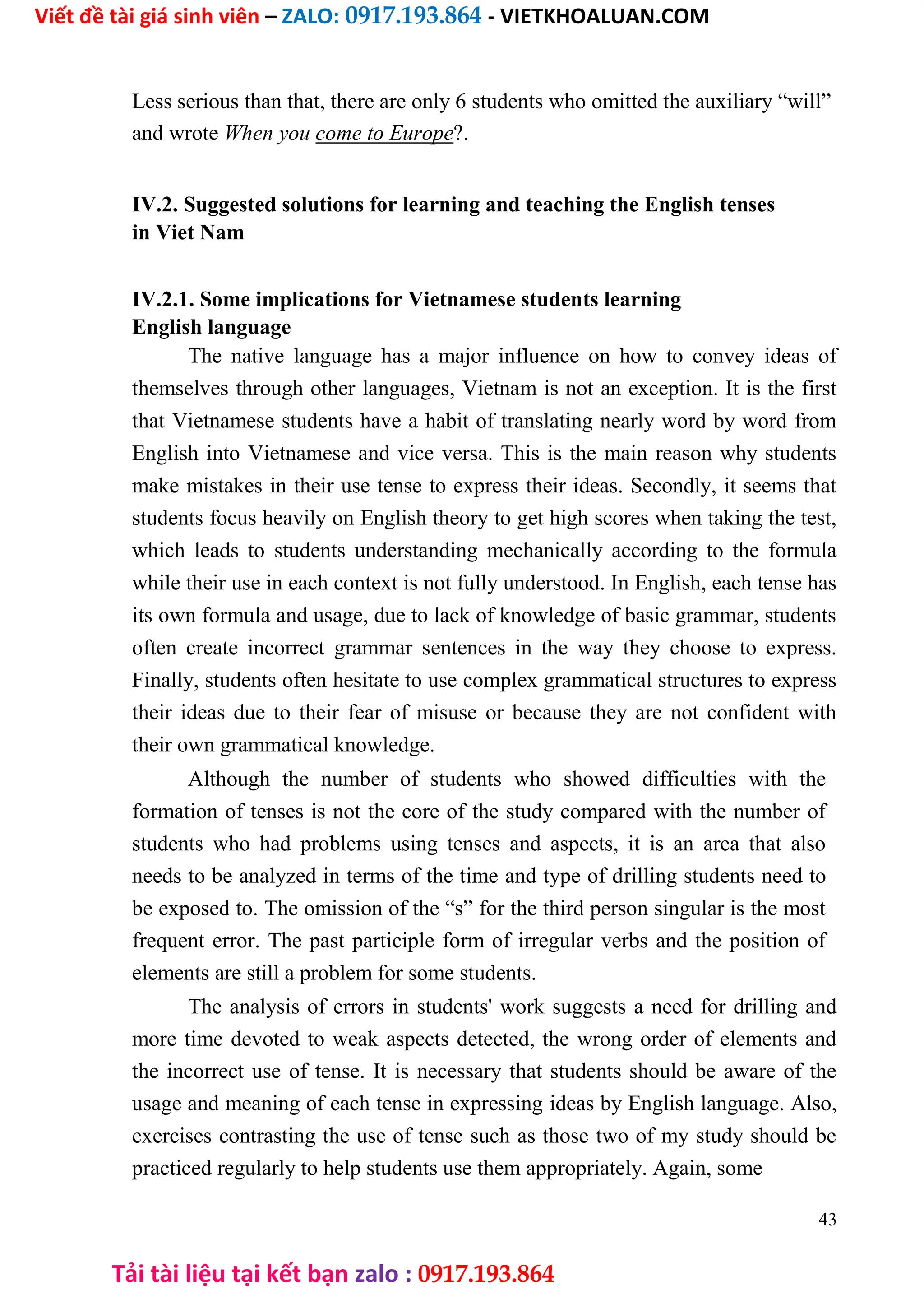 A Comparison Of Expression Of Tenses Between English And Vietnamese.doc