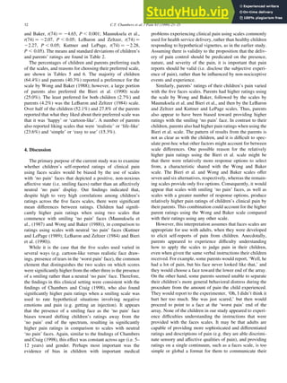 A Comparison Of Faces Scales For The Measurement Of Pediatric Pain ...