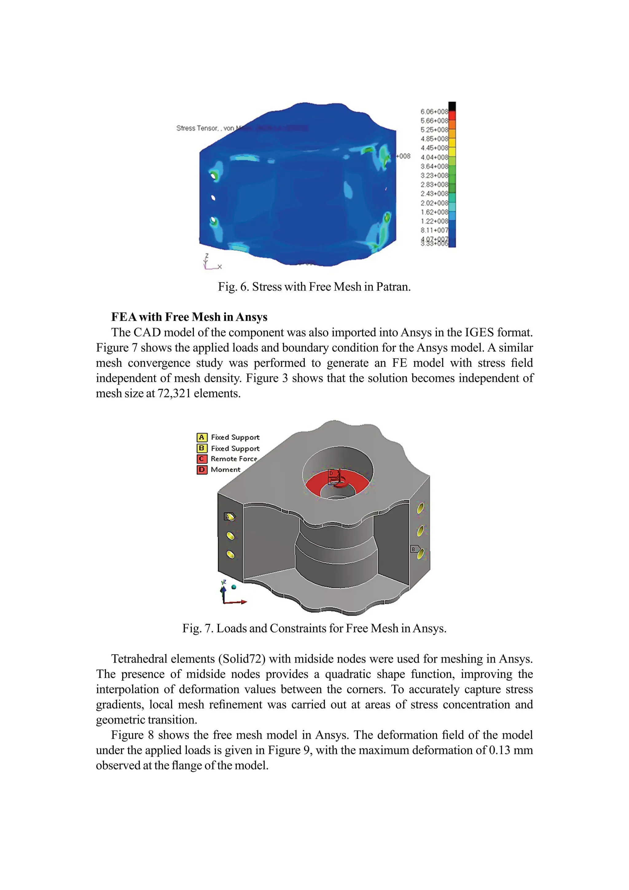 A Comparison of Free and Mapped Meshes for Static Structural Analysis.pdf