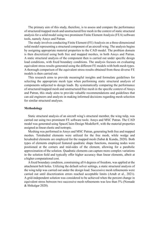 A Comparison of Free and Mapped Meshes for Static Structural Analysis.pdf