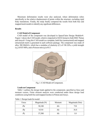 A Comparison of Free and Mapped Meshes for Static Structural Analysis.pdf