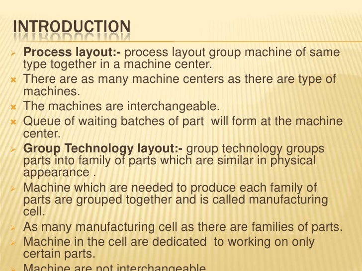 A Comparison Of Group Technology & Process Layout (3)