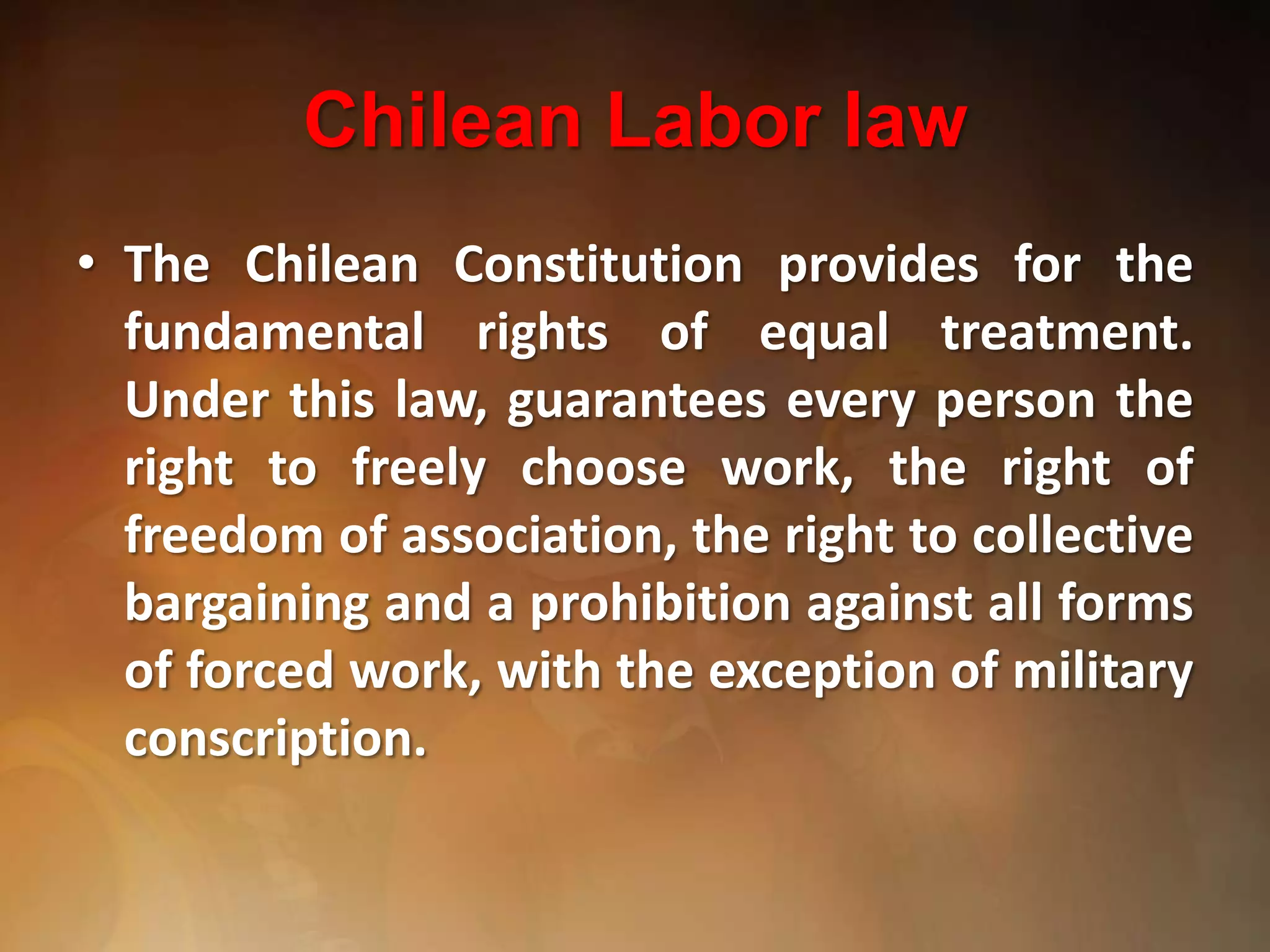 A comparison of indian & chilean labor laws | PPTX