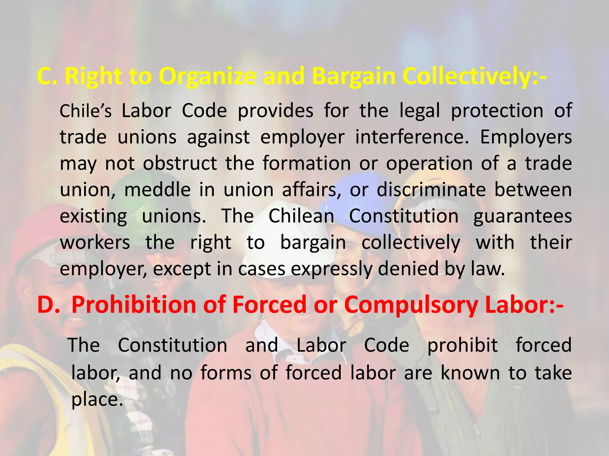 A comparison of indian & chilean labor laws | PPTX