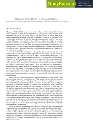 A Comparison Of Keyboarded And Handwritten Compositions And The Relationship With Transcription ...