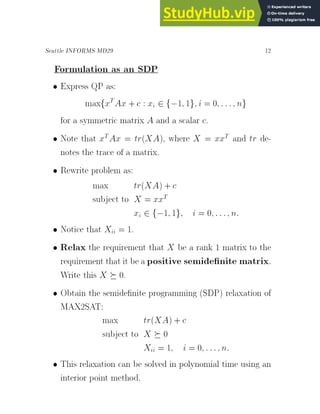 A Comparison Of Methods For Solving MAX-SAT Problems | PDF