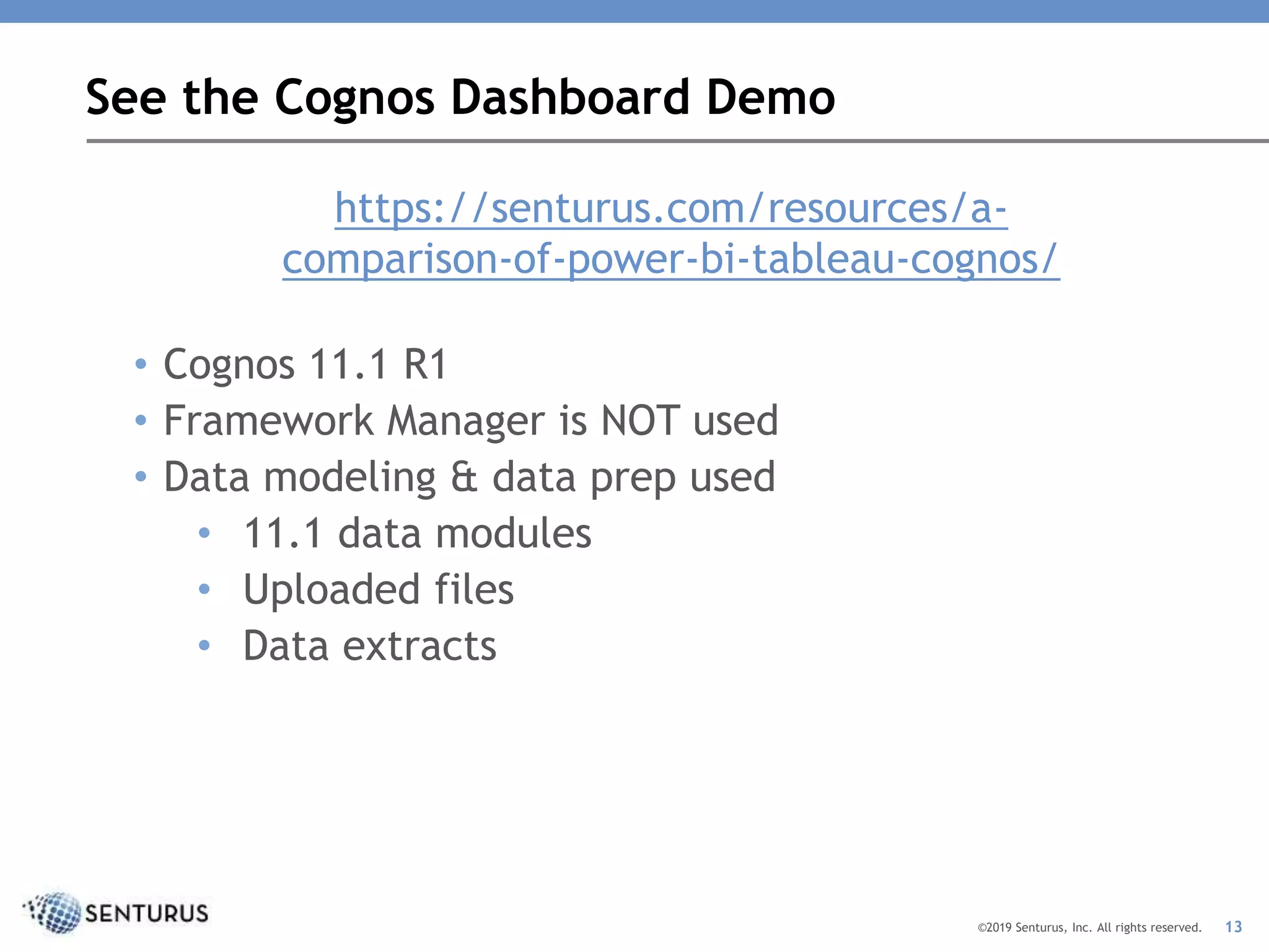 A Comparison of Power BI, Tableau & Cognos | PPTX