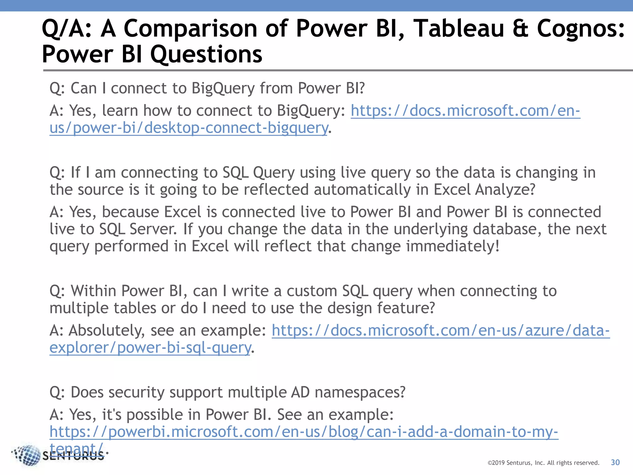 A Comparison Of Power Bi Tableau And Cognos Ppt