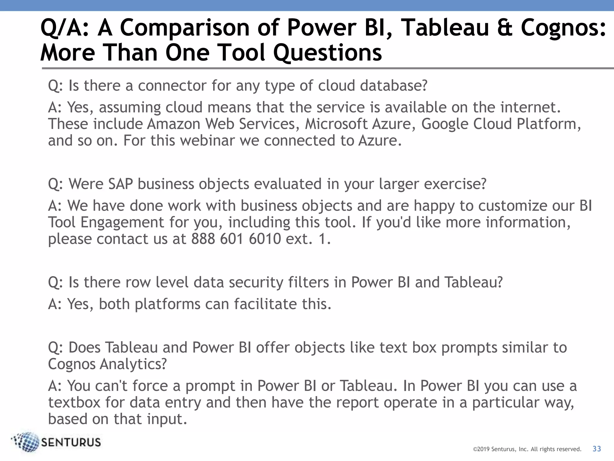 A Comparison Of Power Bi Tableau And Cognos Ppt