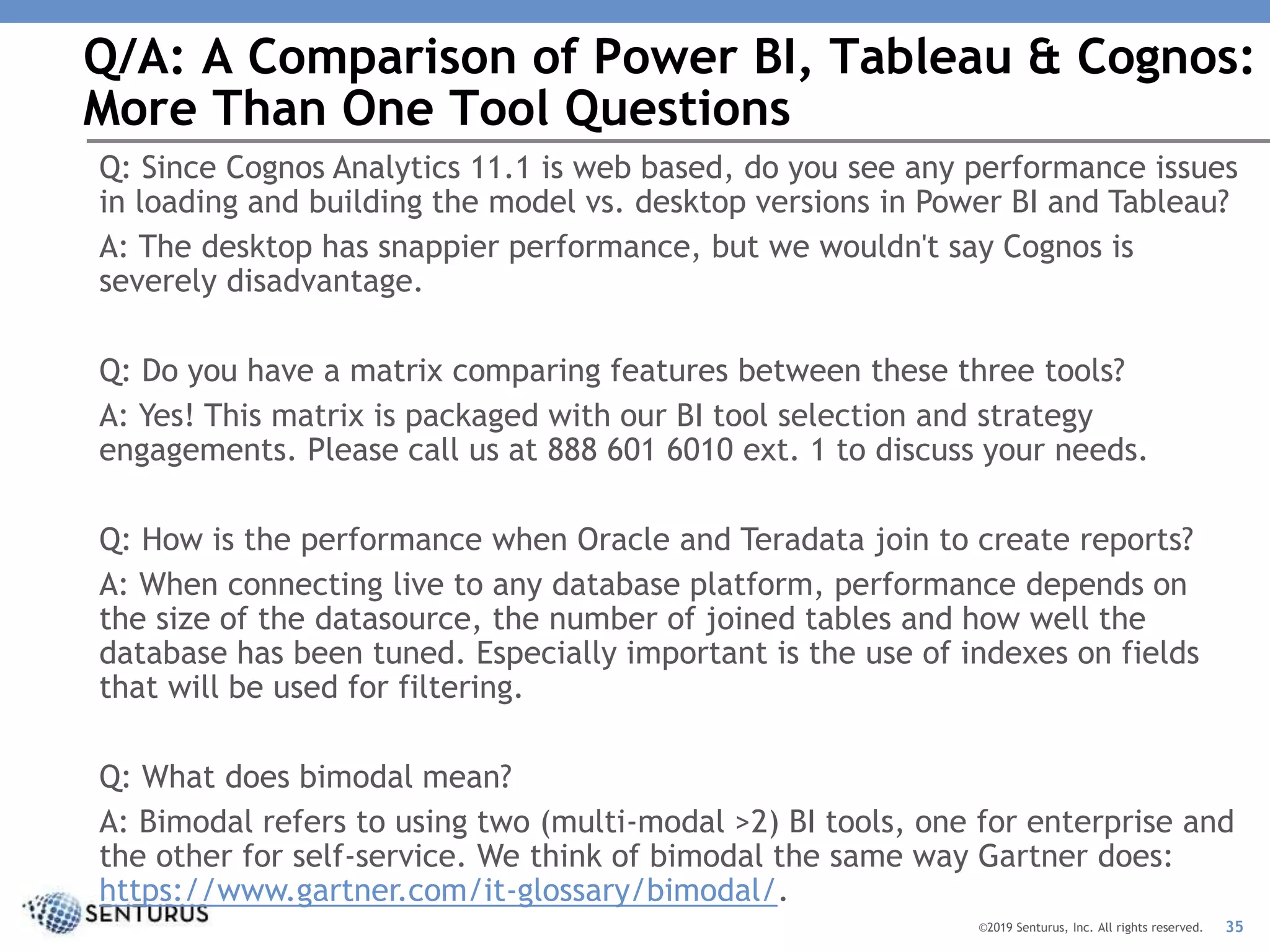 A Comparison Of Power Bi Tableau And Cognos Ppt