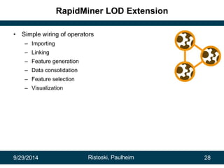 A Comparison of Propositionalization Strategies for Creating Features from Linked Open Data | PPT