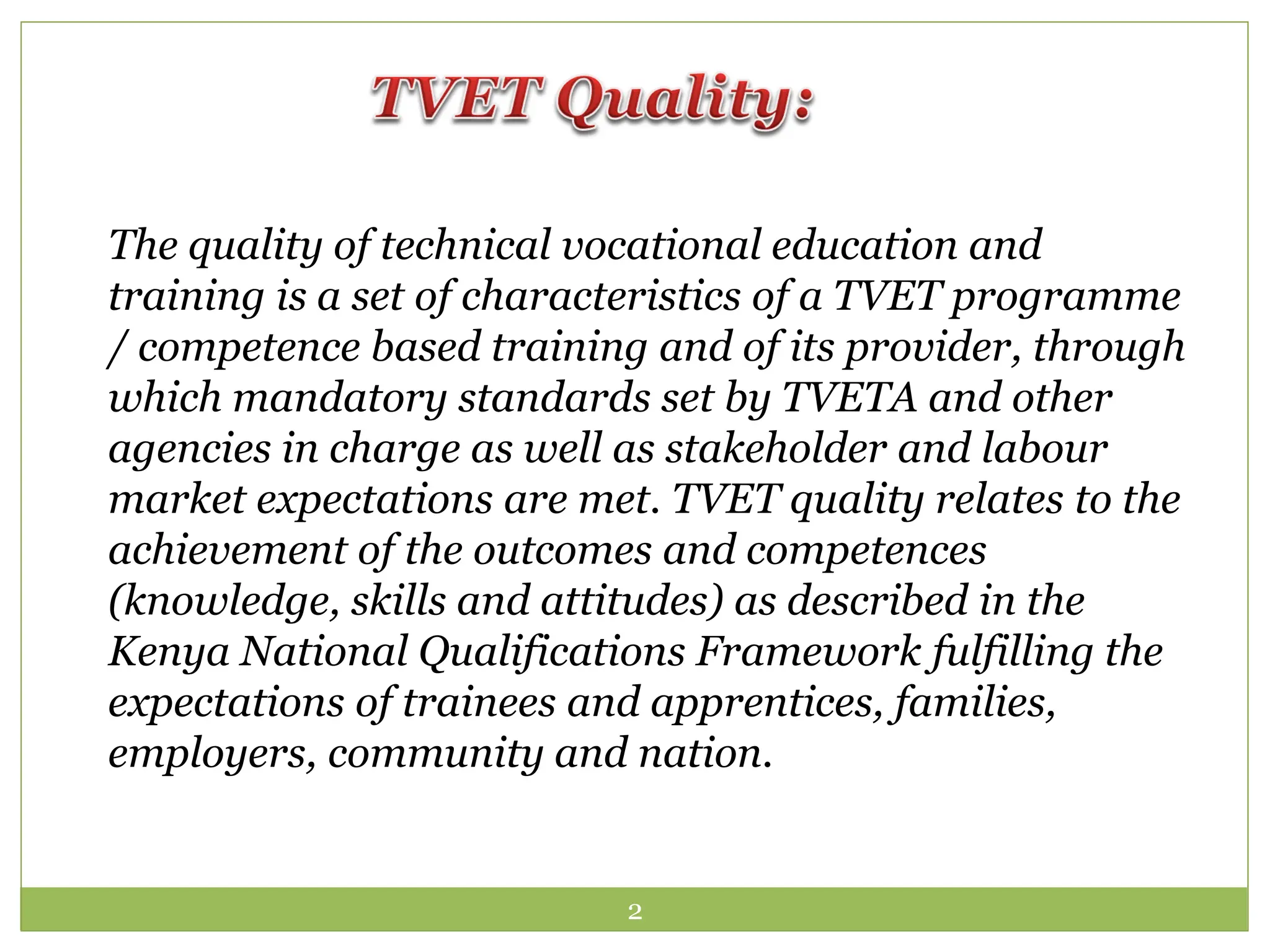 A Comparison of Quality Assurance Systems in TVET and Accreditation ...