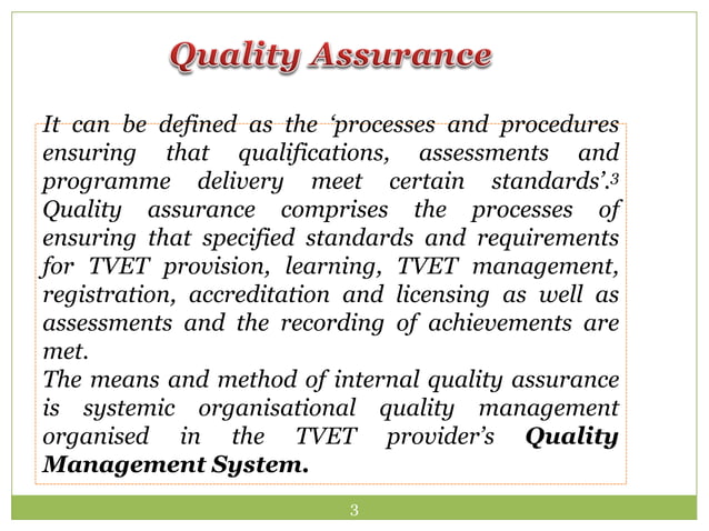 A Comparison of Quality Assurance Systems in TVET and Accreditation ...