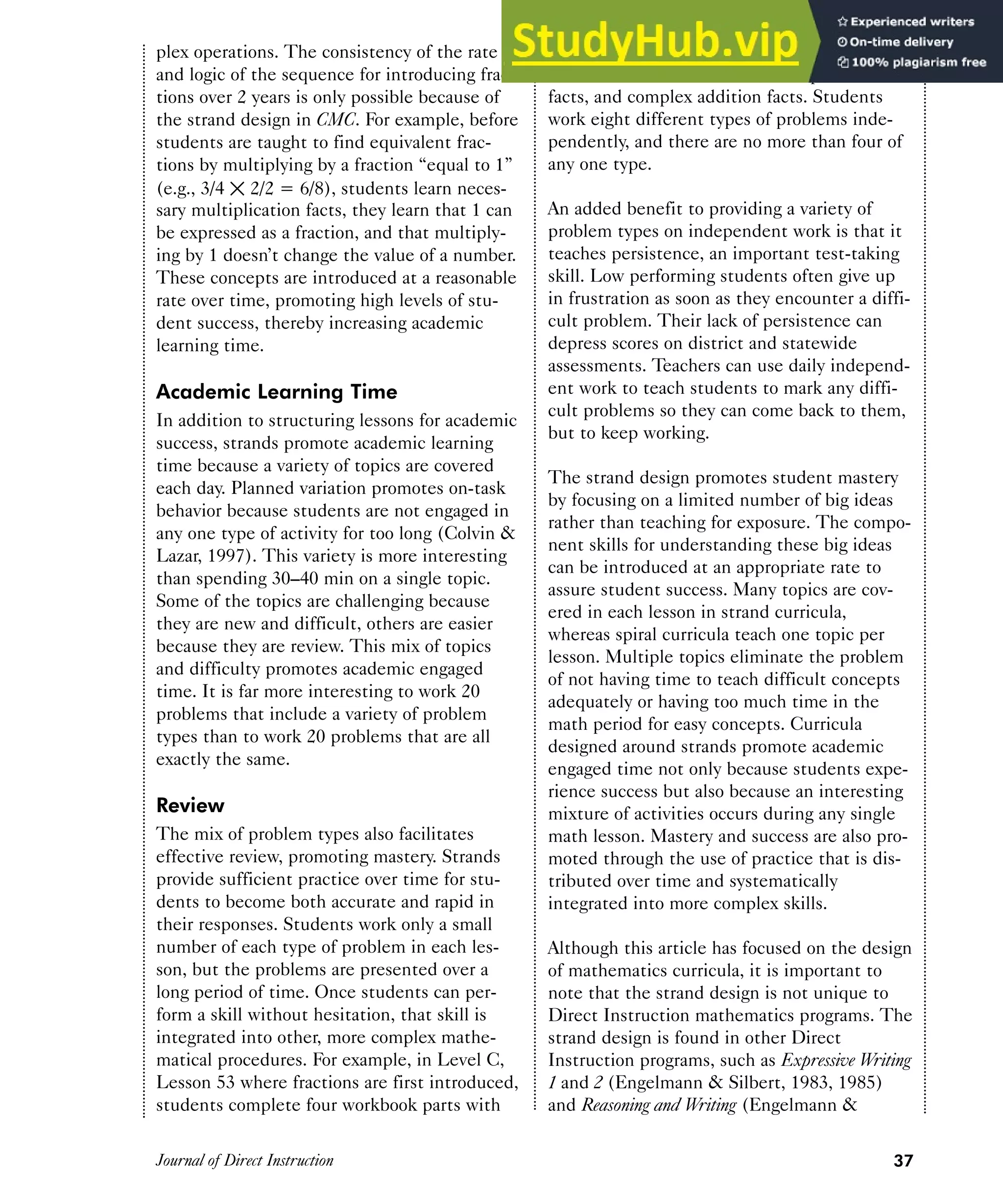 A Comparison Of Spiral Versus Strand Curriculum20190831 74125 7Ujsjy | PDF