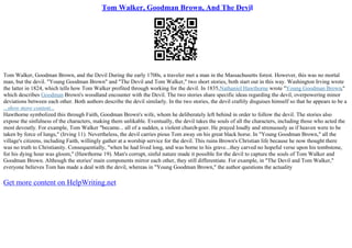 A Comparison Of The Devil And Tom Walker | PPT