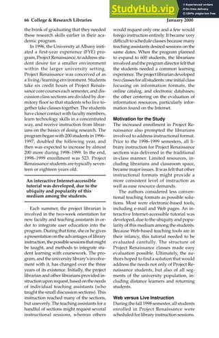 A Comparison Of The Effectiveness Of Presentation Formats For Instruction Teaching First-Year ...