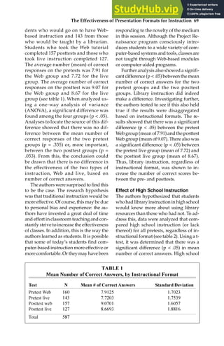 A Comparison Of The Effectiveness Of Presentation Formats For ...