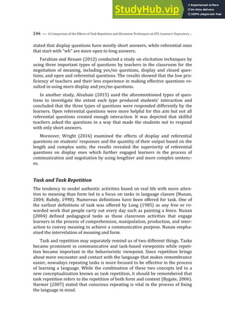 A Comparison Of The Effects Of Task Repetition And Elicitation ...