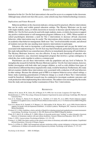 A Comparison Of The Mystery Motivator And The Get Em On Task ...