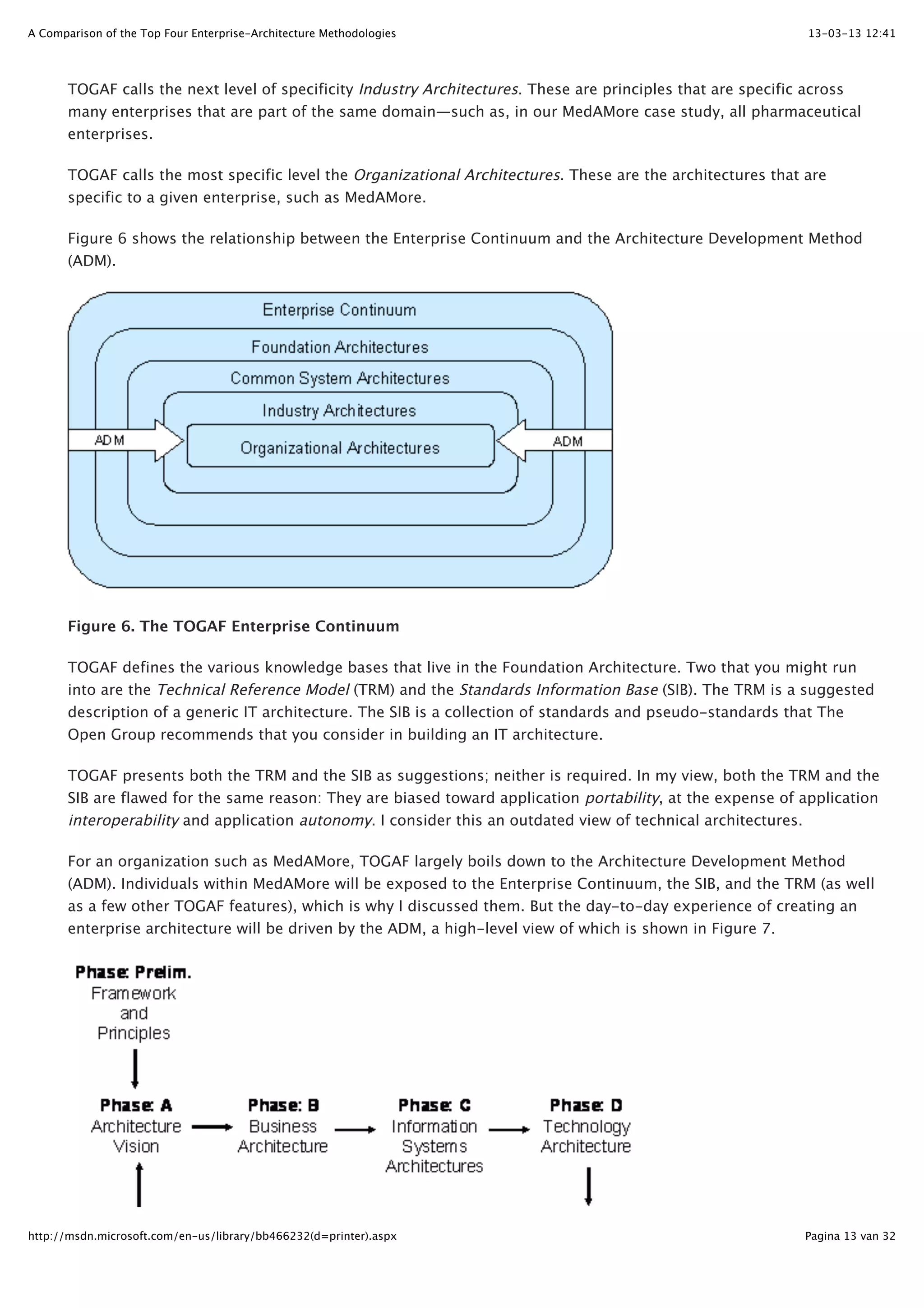 A comparison of the top four enterprise architecture methodologies | PDF