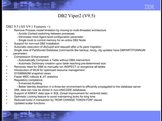 A comparison review of DB2 9 Releases | PPT