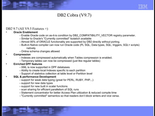 A comparison review of DB2 9 Releases | PPT