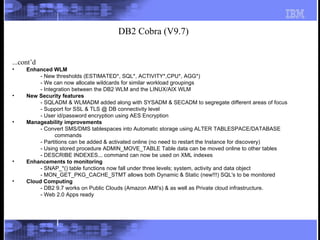 A comparison review of DB2 9 Releases | PPT