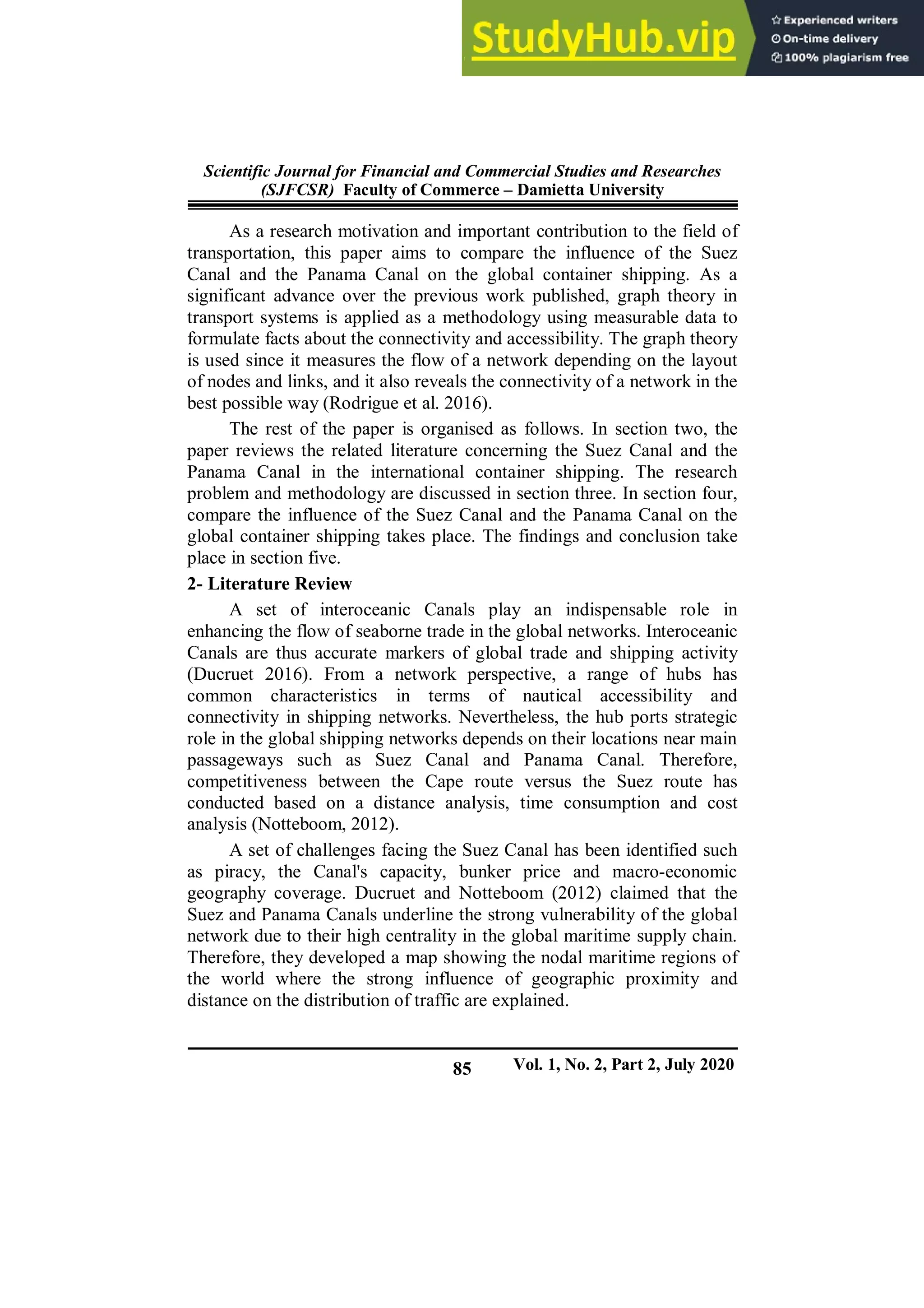 A Comparison Study Between The Suez Canal And The Panama Canal On The ...
