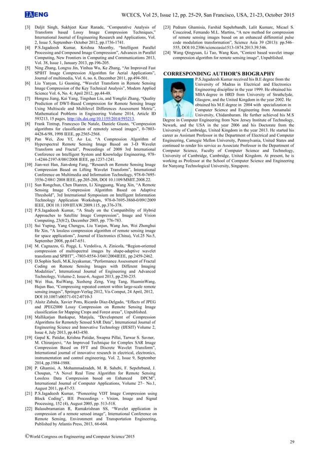 A Comparative Case Study on Compression Algorithm for Remote Sensing Images | PDF