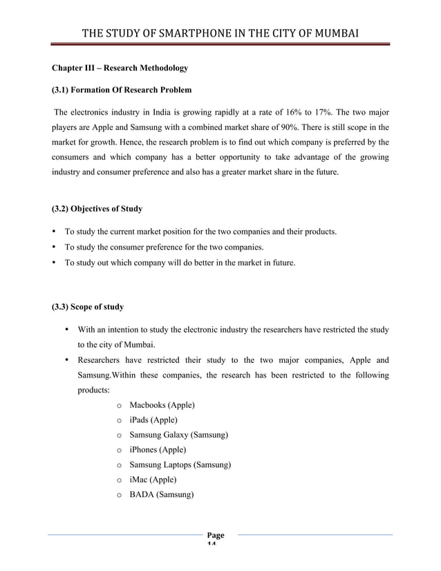A comparative study between Apple and Samsung