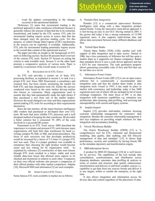 A Comparitive Study Of ETL Tools | PDF | Cloud Computing | Internet