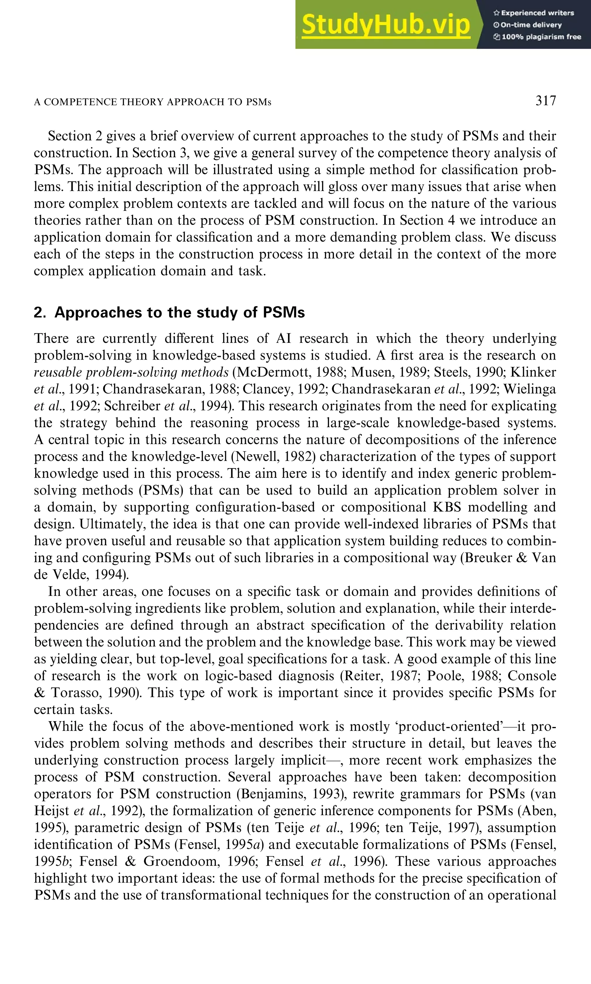 A Competence Theory Approach To Problem Solving Method Construction | PDF