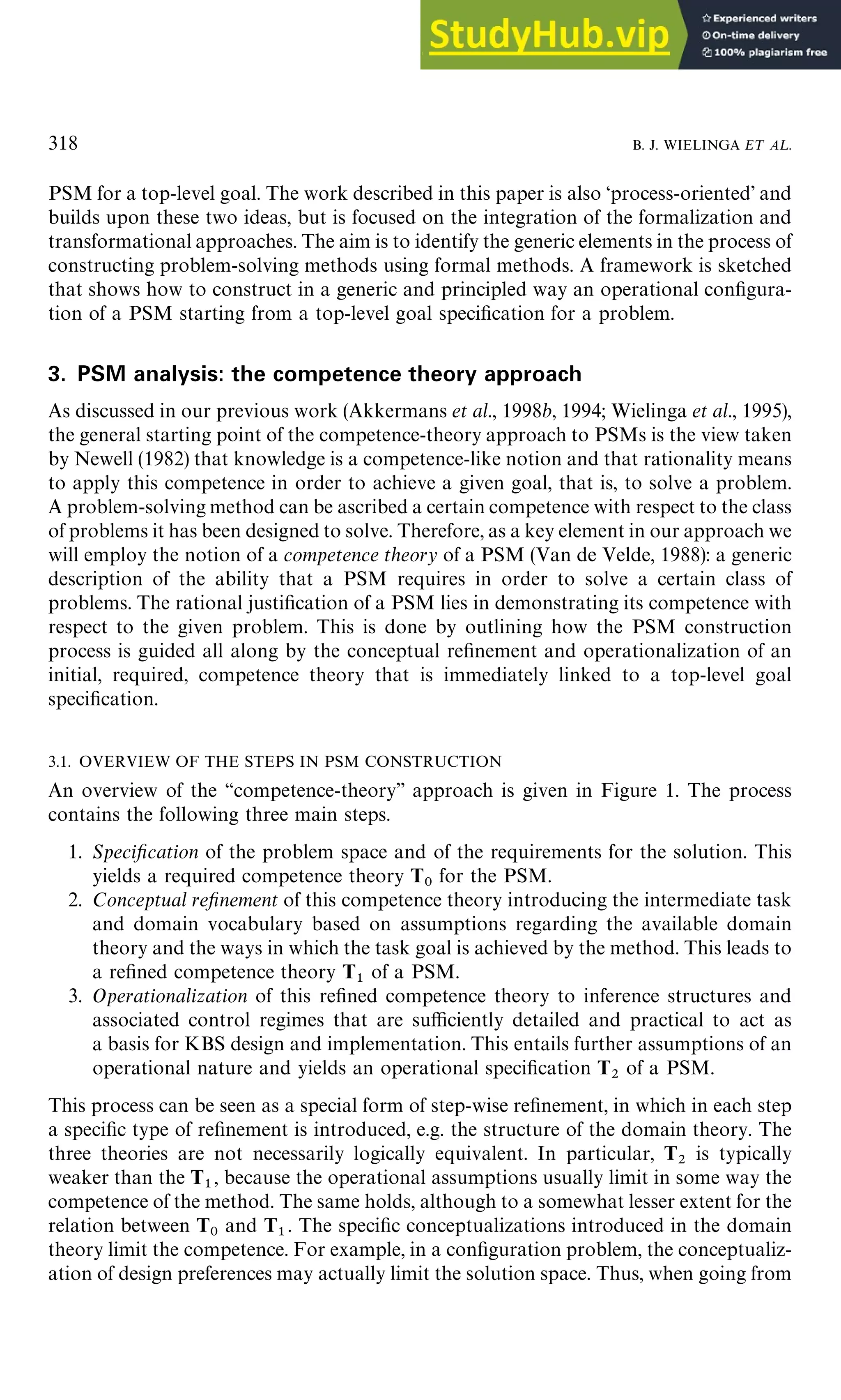 A Competence Theory Approach To Problem Solving Method Construction | PDF