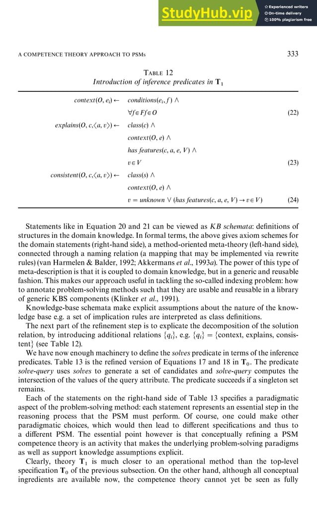 A Competence Theory Approach To Problem Solving Method Construction | PDF